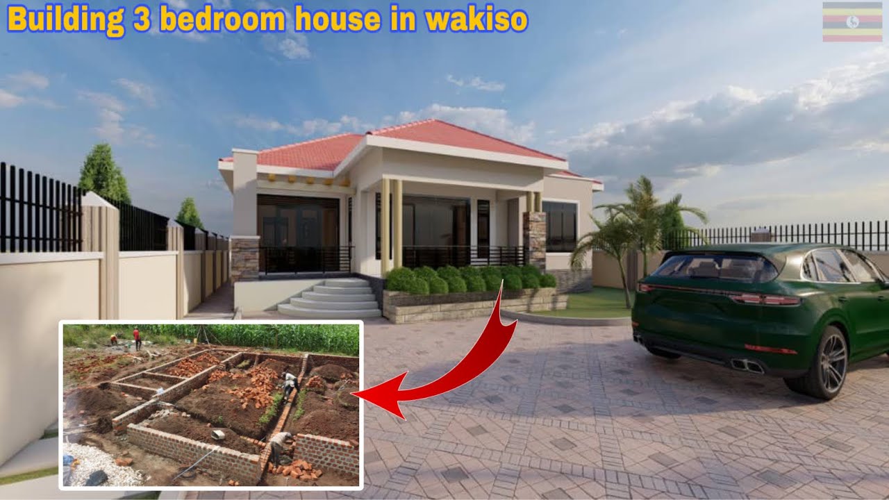 12M used to start this 3 bedroom house design in wakiso Temangalo from ...