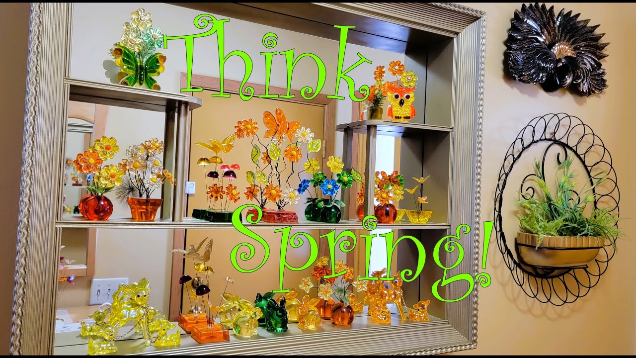 VINTAGE SPRING MARCH DECOR Part 1 | Retro Stuff & LUCITE FLOWER ...