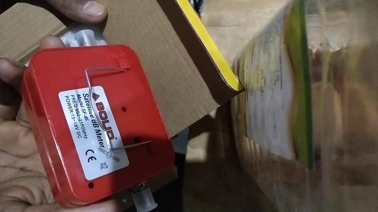 Solid sat finder sf 45 analog meter unboxing - YouTube