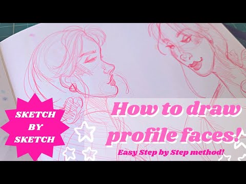 HOW TO DRAW PROFILE FACES! super easy method for semi realistic faces ...