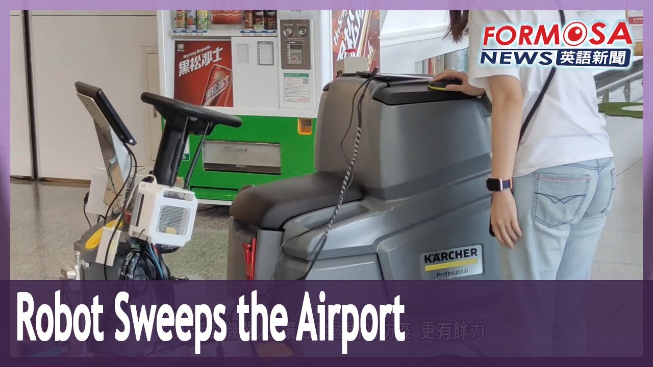 Robot sweeper joins cleaning staff at Taoyuan International Airport ...