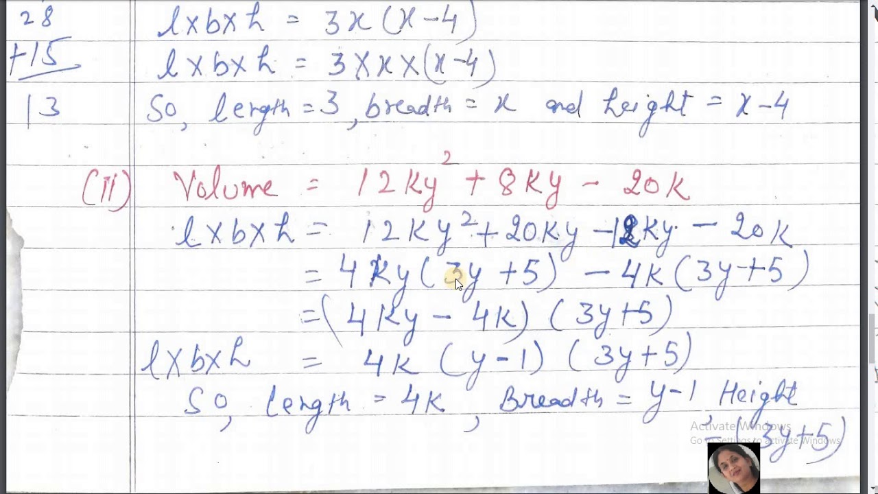 Polynomials class 9 identity and its applications - YouTube