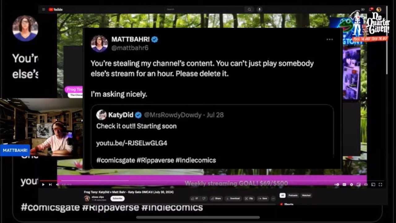 KatyDid v Matt Bahr - Why Matt DMCA’d @KatyDidsChannel (Aug 2, 2024 ...