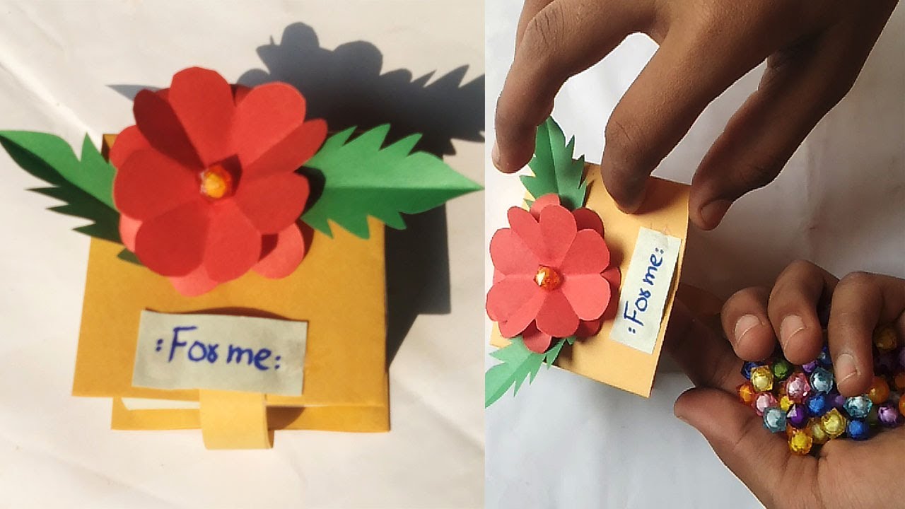 How to make beautiful gift box ideas with paper craft by handmade ...