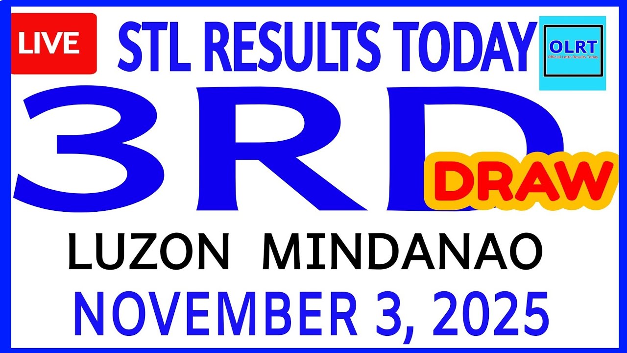 Stl results today November 3, 2025 3rd Draw 8pm stl swer3 swer4 - YouTube