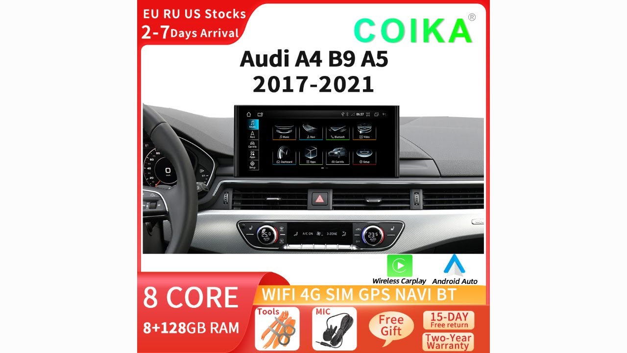 Review Android 13 Radio For Audi A4 B9 A5 2017 2019 2024 Youtube