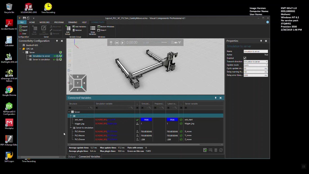 Part_2: PLC program (Siemens TIA V15) with Visual Components Pro - YouTube