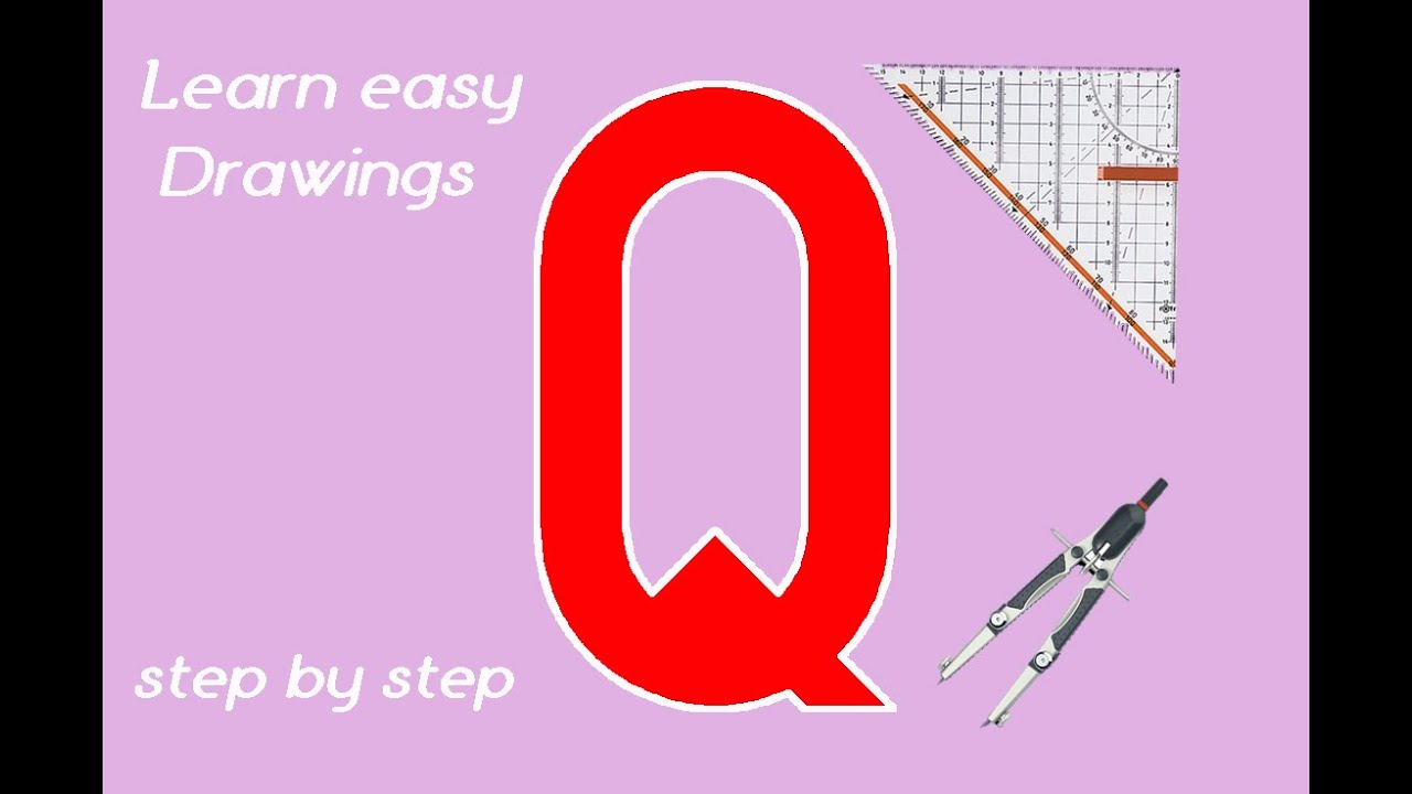 Write letters on graph paper, How to draw Alphabet Letter Q on graph ...