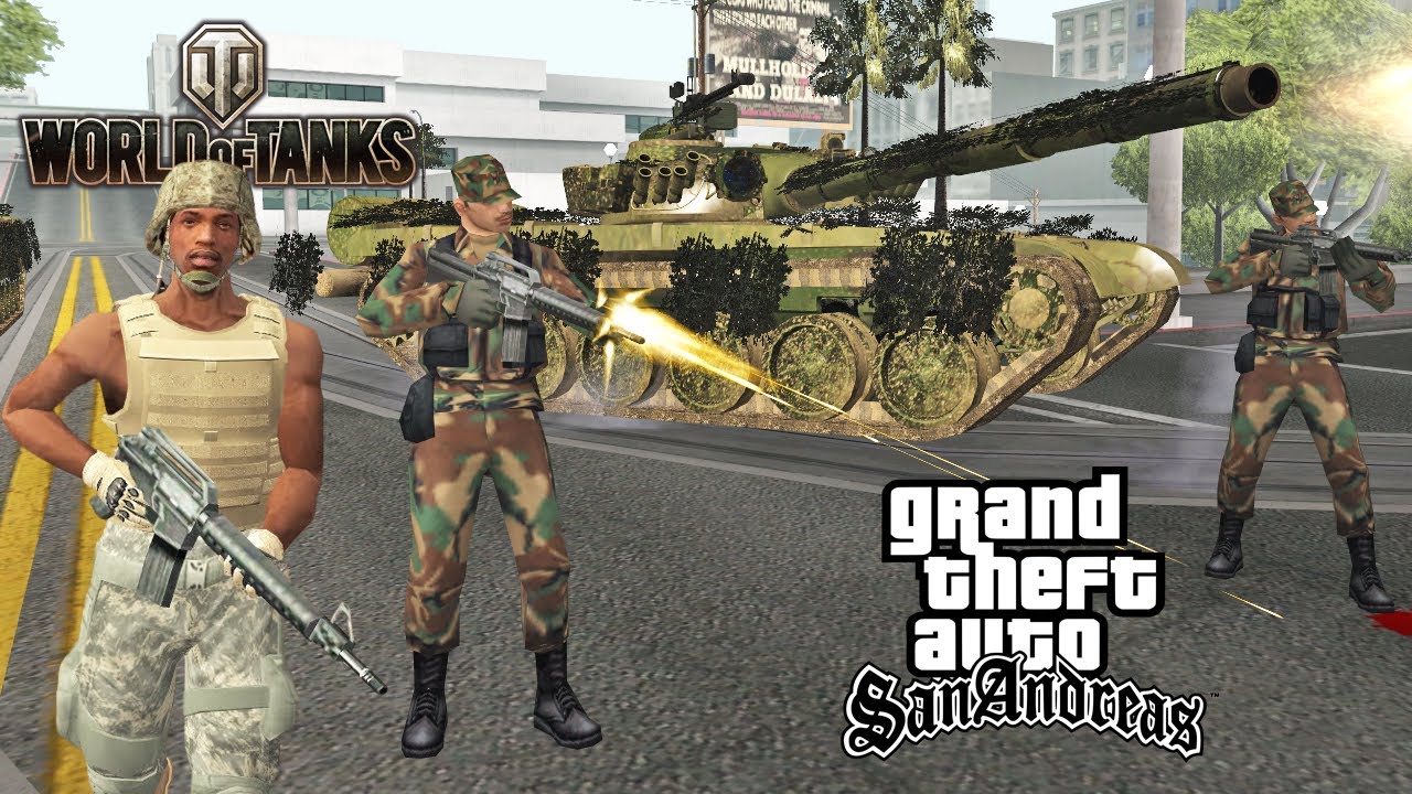 GTA SAN ANDREAS TANK SAVAŞLARI WORLD OF TANKS ! - YouTube