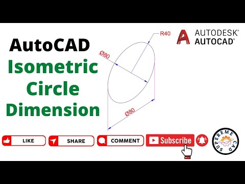 AutoCAD Isometric Circle Dimension | Supereme Cad - YouTube