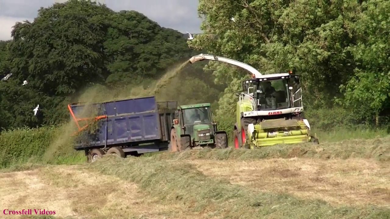 Silaging the Slopes on a Different Farm. John Deere in Support. - YouTube