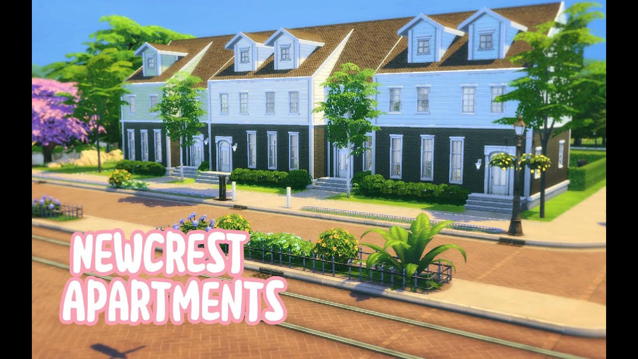 Newcrest Townhouse Apartments // The Sims 4: Speed Build (Base Game ...