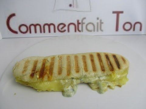 Recette du panini au trois fromages: roquefort, emmental et comté - YouTube