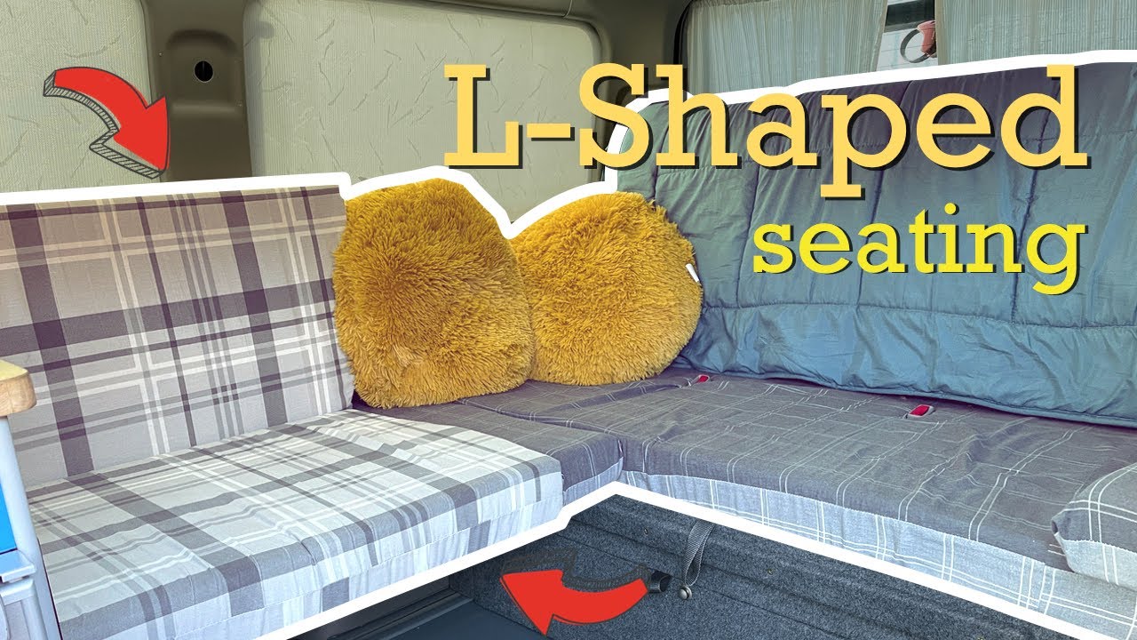 L Shape Seating In The Bongo + A new way of setting up the bed - YouTube