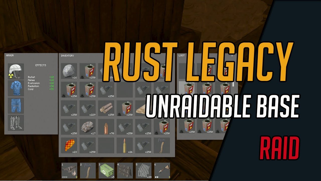 Rust Legacy Unraidable Base Raid - YouTube