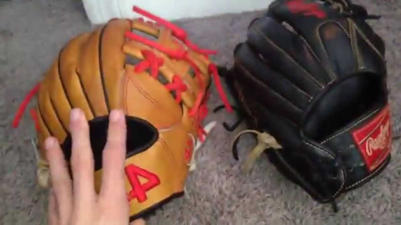 44 pro custom and Rawlings HOH comparison - YouTube