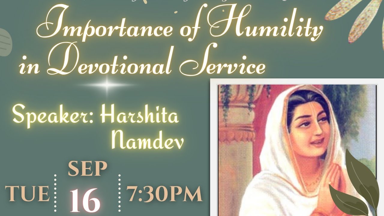 Importance of Humility in Devotional Service || Harshita Namdev - YouTube