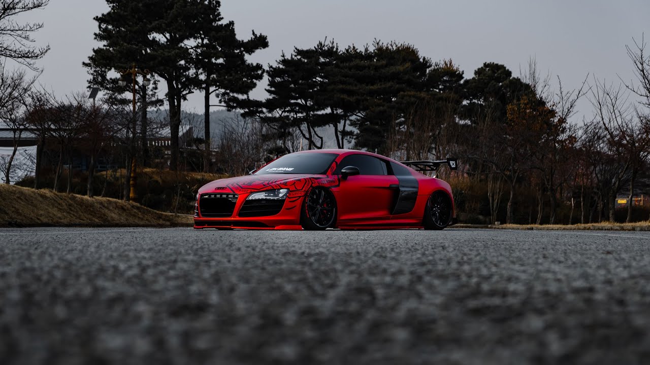 The Red Dragon | Bagged Audi R8 V10 - YouTube