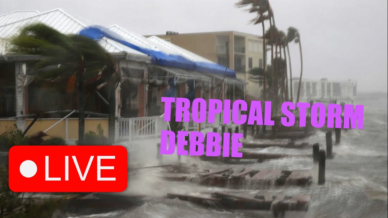 Tropical Storm DEBBY HITTING FLORIDA! LIVE STREAM WITH STORM CHASERS ...