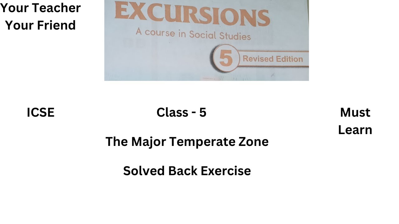 The Major Temperature Zones | Solved Back Exercise | Book- Excursions ...