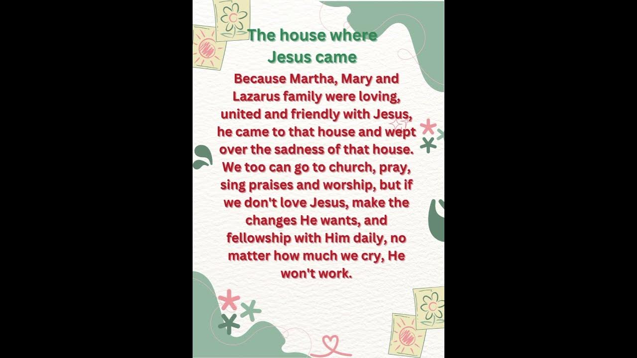 The house where Jesus came#bible #spiritualenglish #religioustext # ...