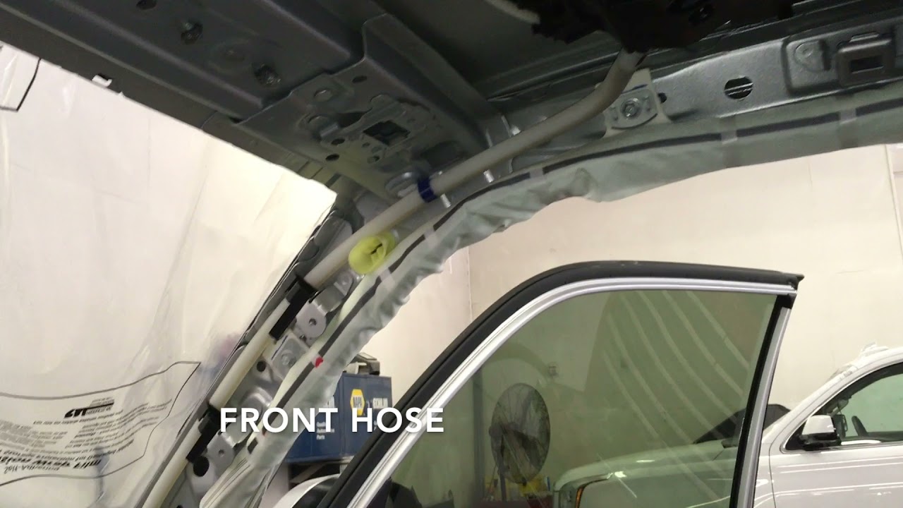 Sunroof drains inside look - YouTube
