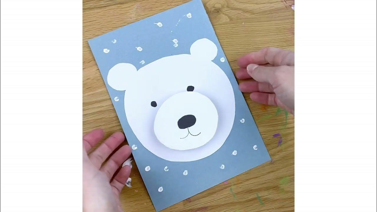 Paper Polar Bear Craft for Kids - YouTube