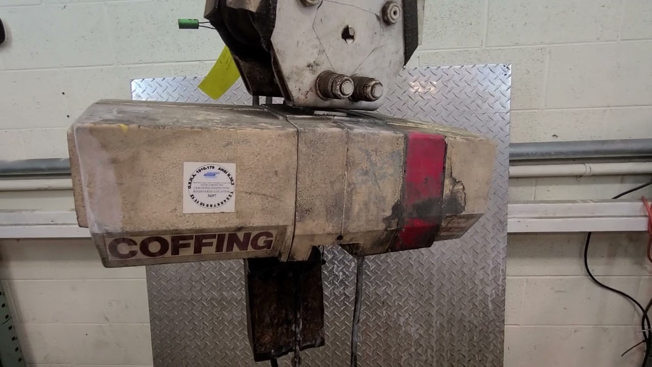 Coffing 1/2 Ton Electric Chain Hoist EC-1016-3 460v-3 16 FPM Adjustable ...