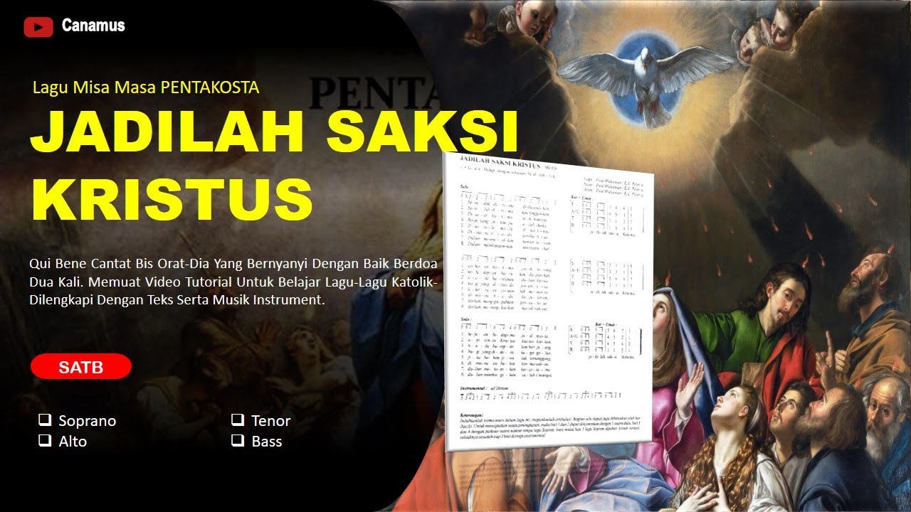 JADILAH SAKSI KRISTUS. Lagu Misa Masa PENTAKOSTA. - YouTube