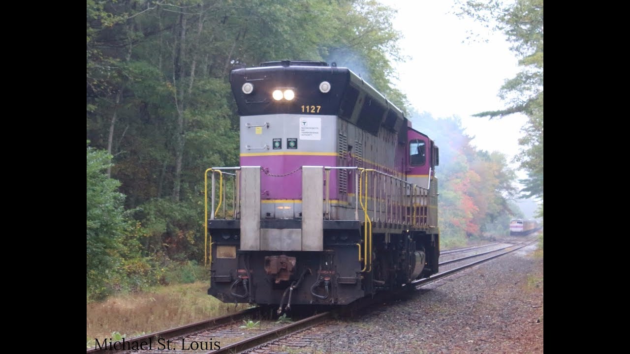 [HD] Mass Coastal Extra MBTA 1127 in Middleboro - 10/9/2017 - YouTube