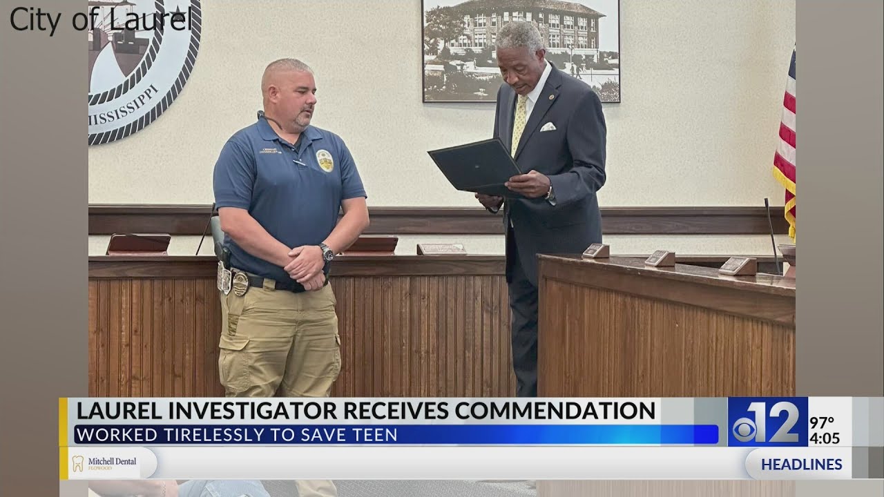 Laurel officer recognized for saving missing teen - YouTube