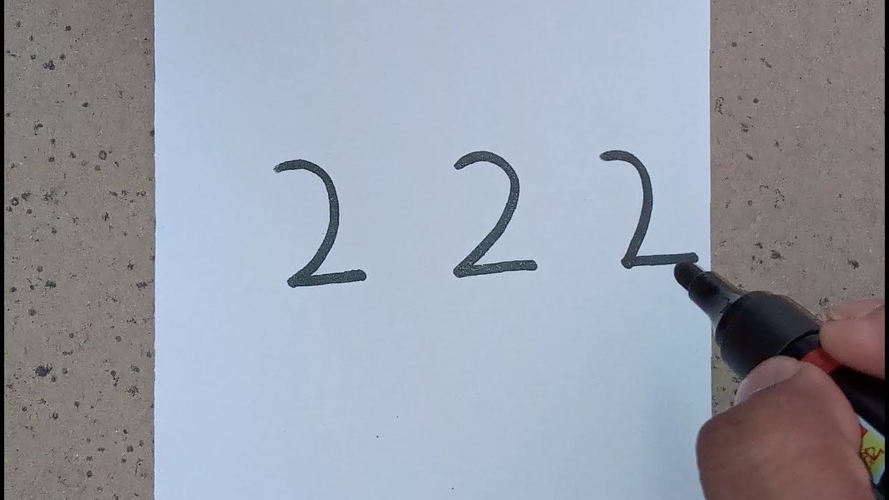 Love Birds drawing step by step easy from number 222 // How to draw a ...