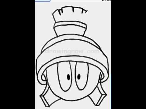 How to draw Marvin the Martian step by step - YouTube
