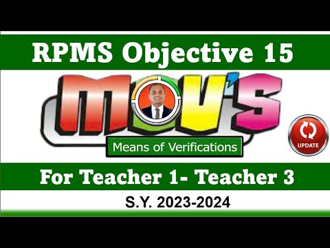 MOV's for RPMS Objective 15 for T1 - T3: PLUS FACTOR II S.Y. 2023-2024 ...