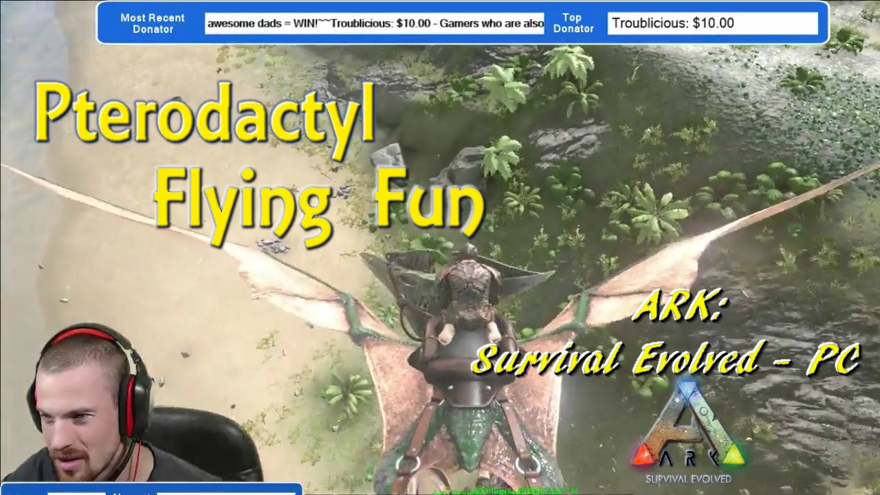 Pterodactyl Flying Fun (ARK: Survival Evolved) - YouTube