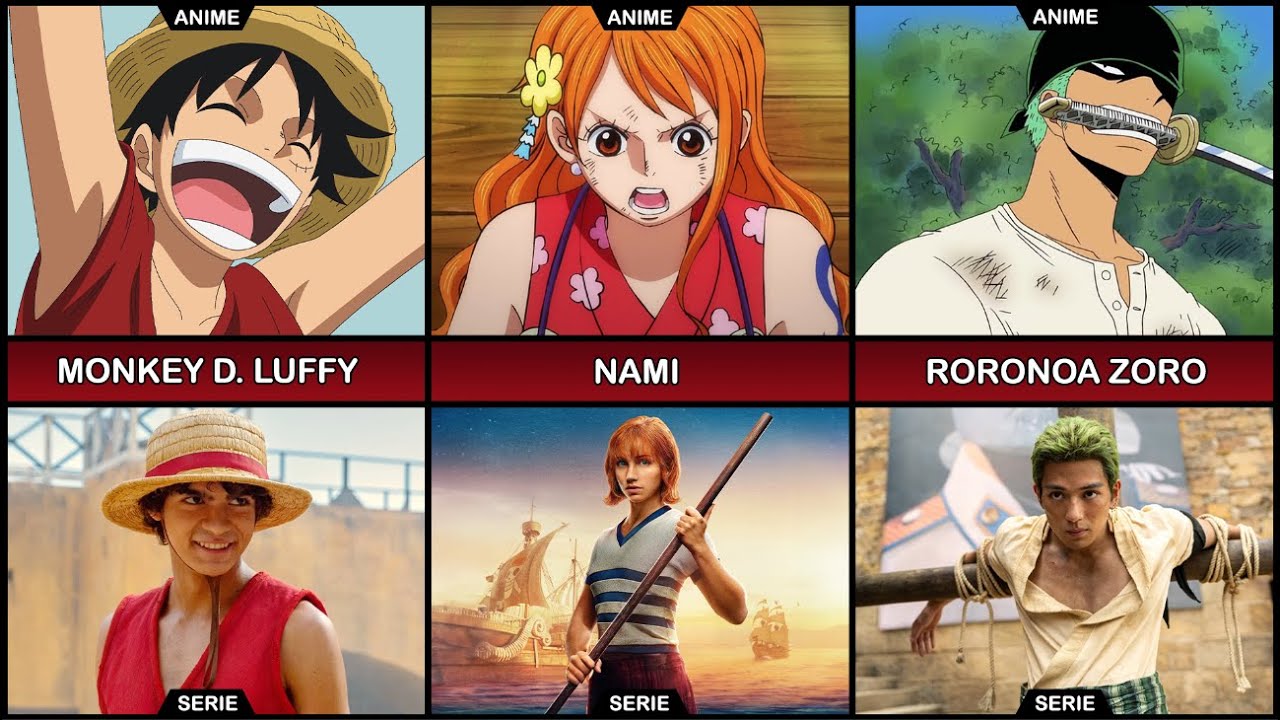 One Piece Characters Anime Vs Live Action By Netflix - YouTube