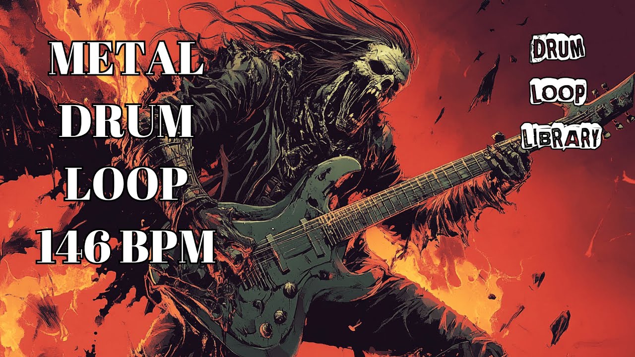 146 BPM Metal Drum Track – Crushing Mid-Tempo Groove - YouTube