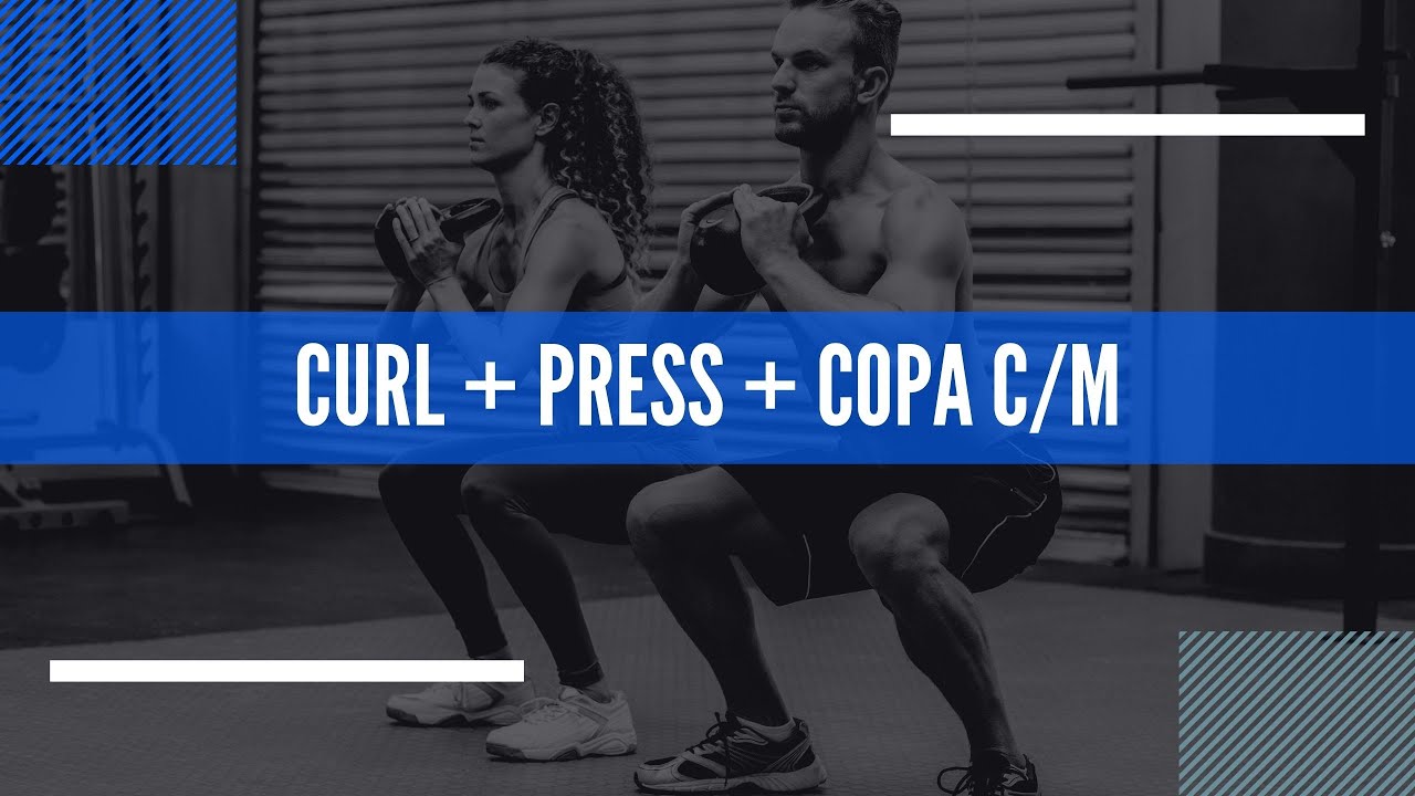 CURL + PRESS + COPA CON MANCUERNAS - YouTube