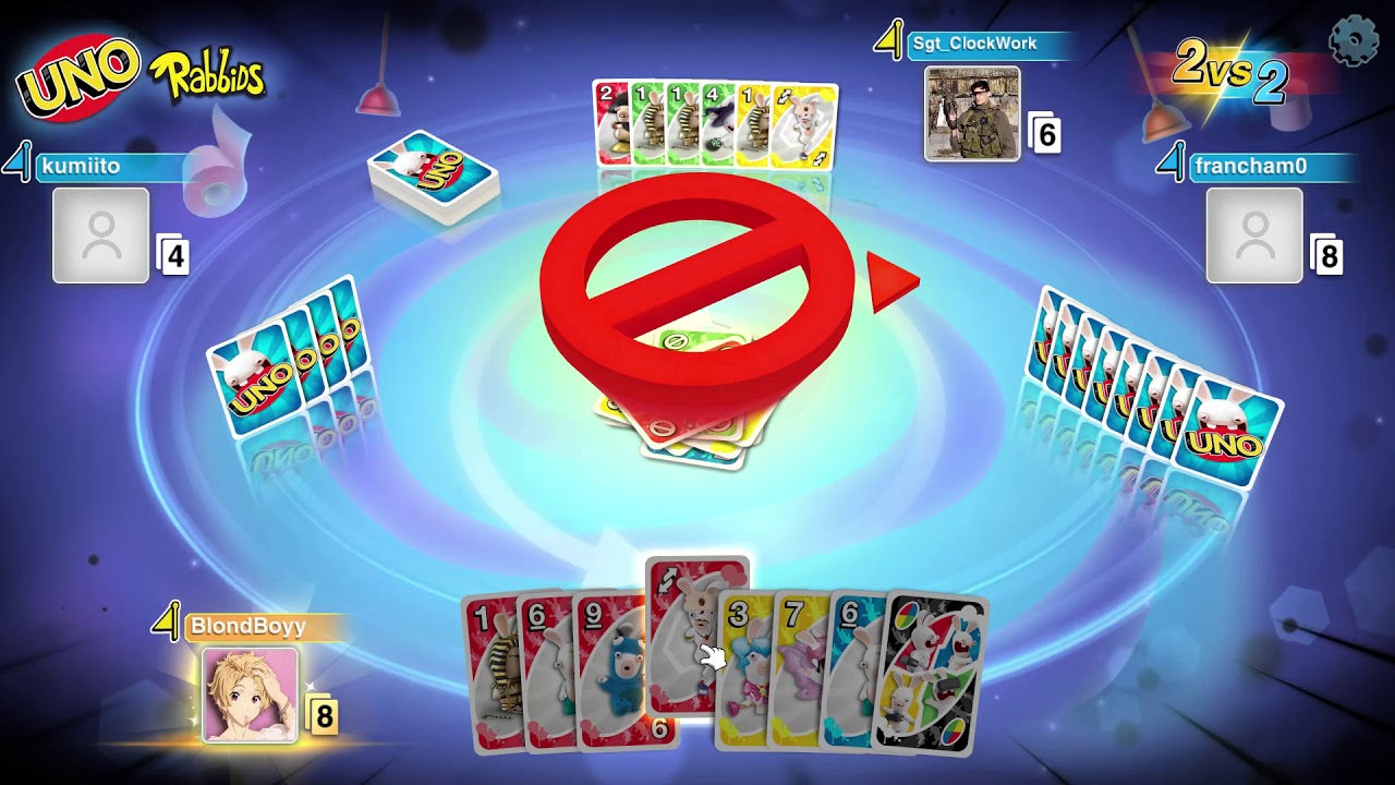UNO game 2v2 - YouTube