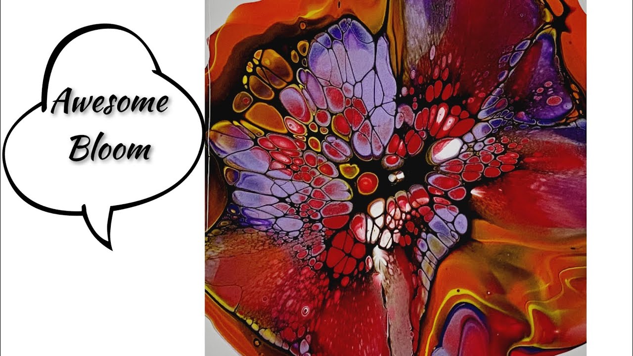 (867) Bloom Technique, Acrylic Paint Pouring, Tried New CA (recipe ...