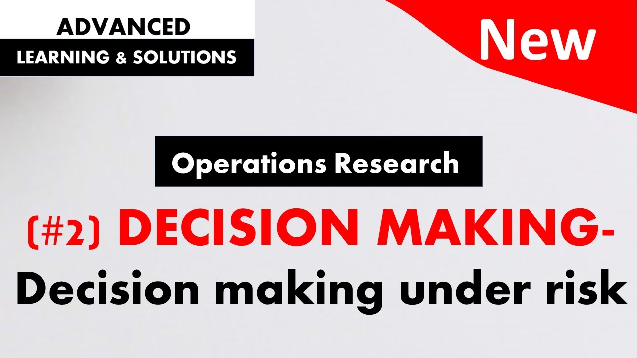 (Part 2) Decision making under risk - Extra problems - YouTube