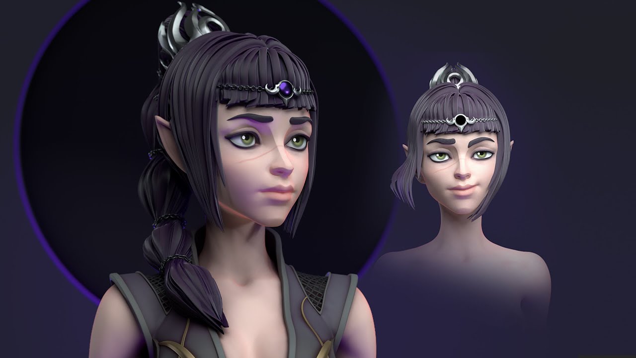 Shadowheart sculpt timelapse - YouTube