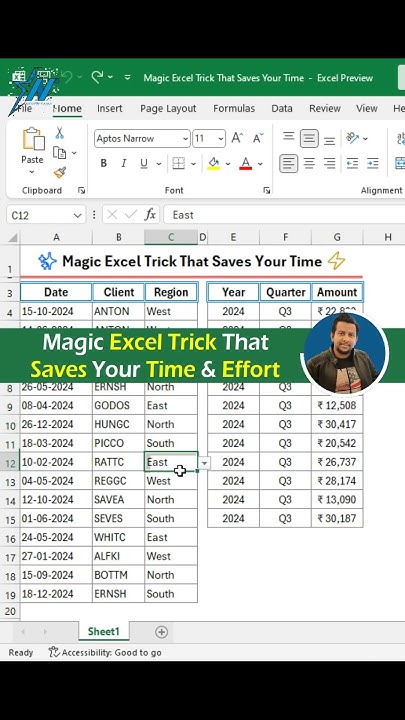 Magic Excel Trick 😮 That Saves Your Time | Excel Tips and Tricks ...