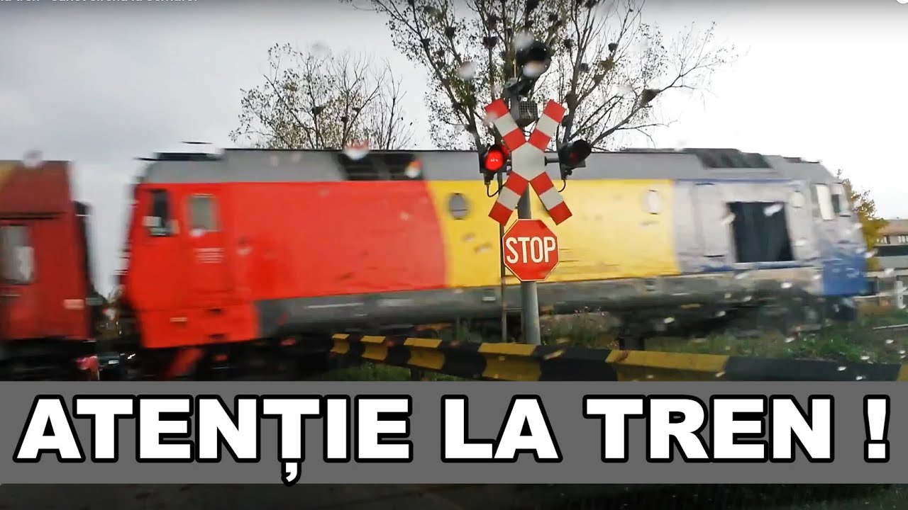 Atentie la tren - sunet sirena la semafor - YouTube