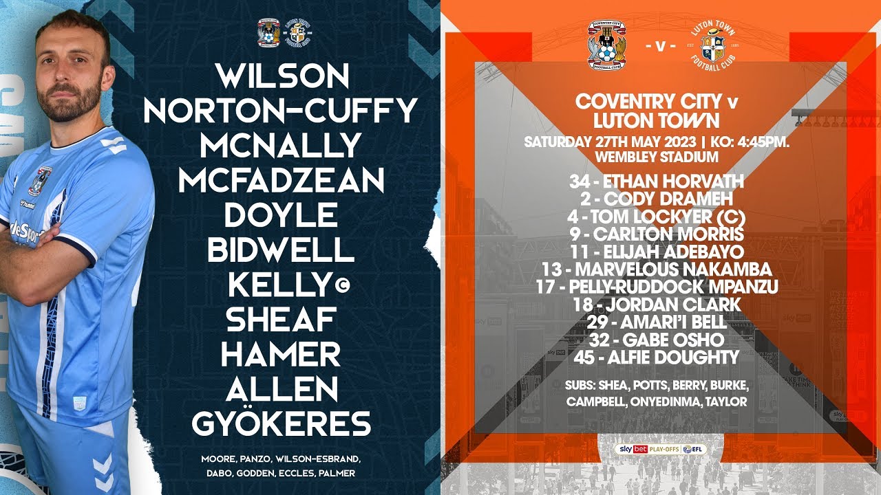 2023 EFL Championship Playoff Final: Coventry City 1-1 Luton Town ...