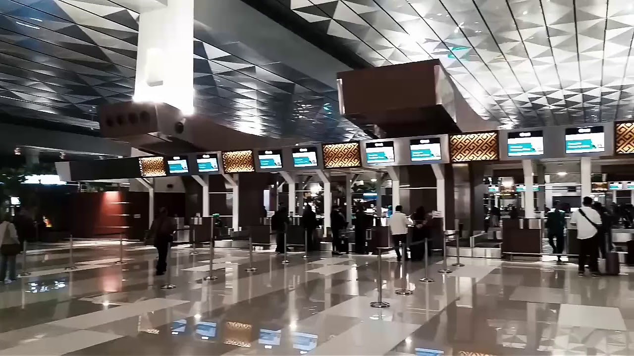 Area Check in Terminal 3 Soekarno-Hatta Airport - YouTube