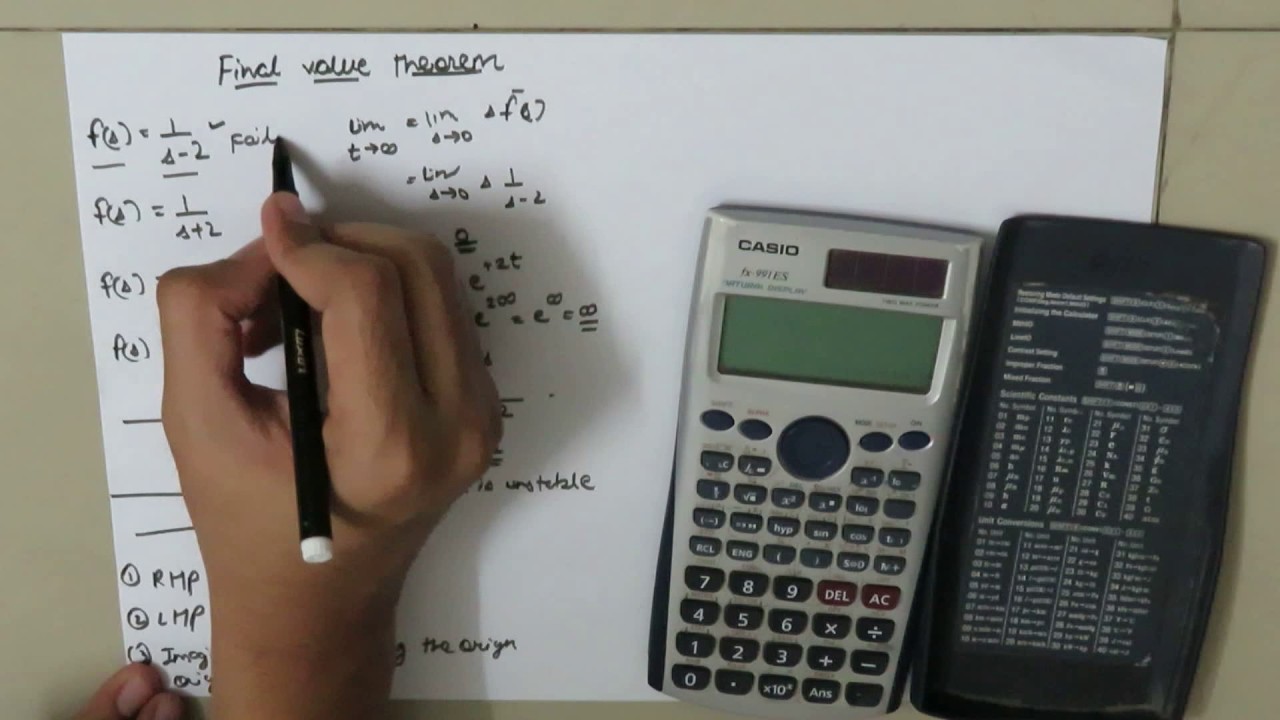 Process Dynamics and control FINAL VALUE THEOREM - YouTube