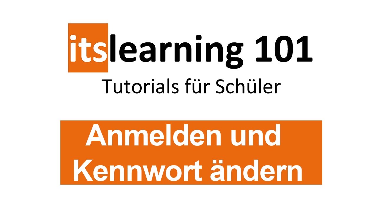 itslearning 101 Anmeldung und Passwort ändern - YouTube