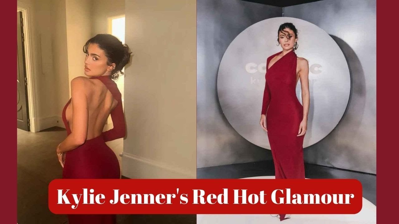 Kylie Jenner's Red Hot Glamour: Cosmic Fragrance Launch Look Revealed ...