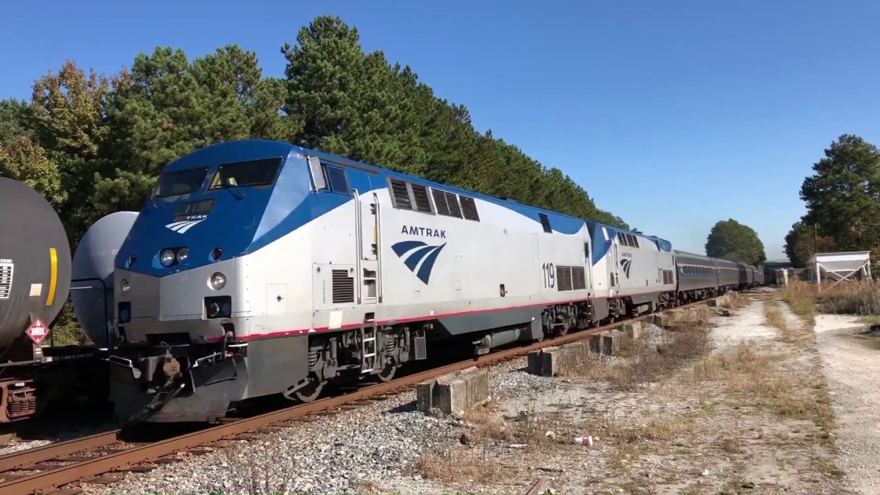 Amtrak 19 Passes NS 154 At Doraville, GA 11/6/19 - YouTube